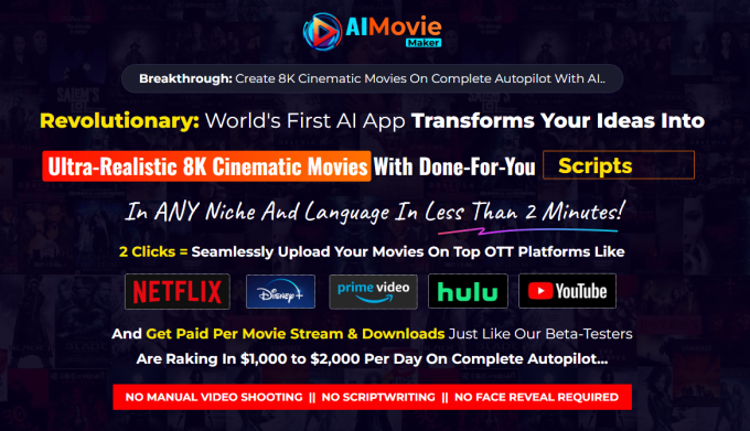 AI MovieMaker App | BEST 8K Cinematic Movie Creator AI App!